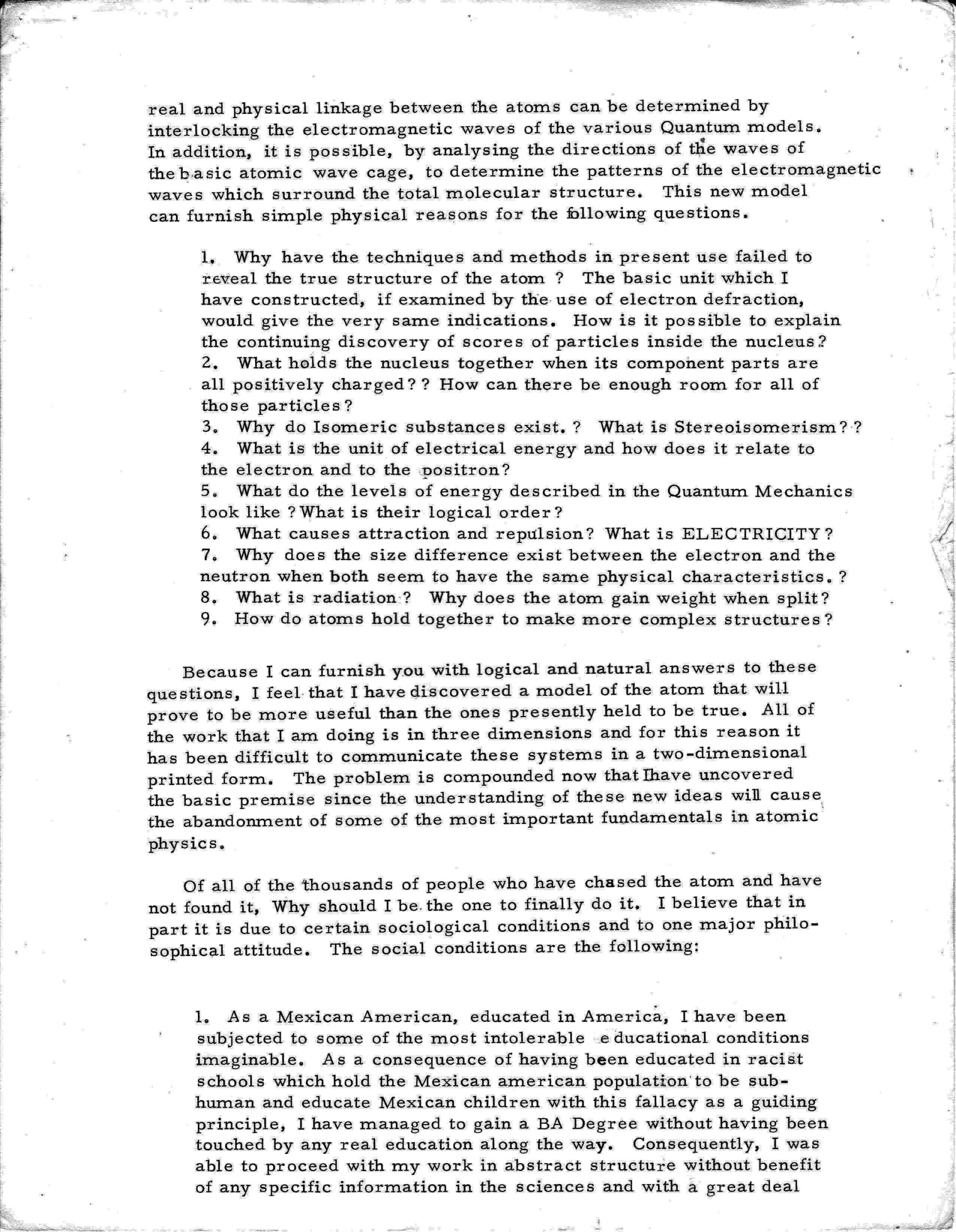 To Linus Pauling – Benjamin Gurule